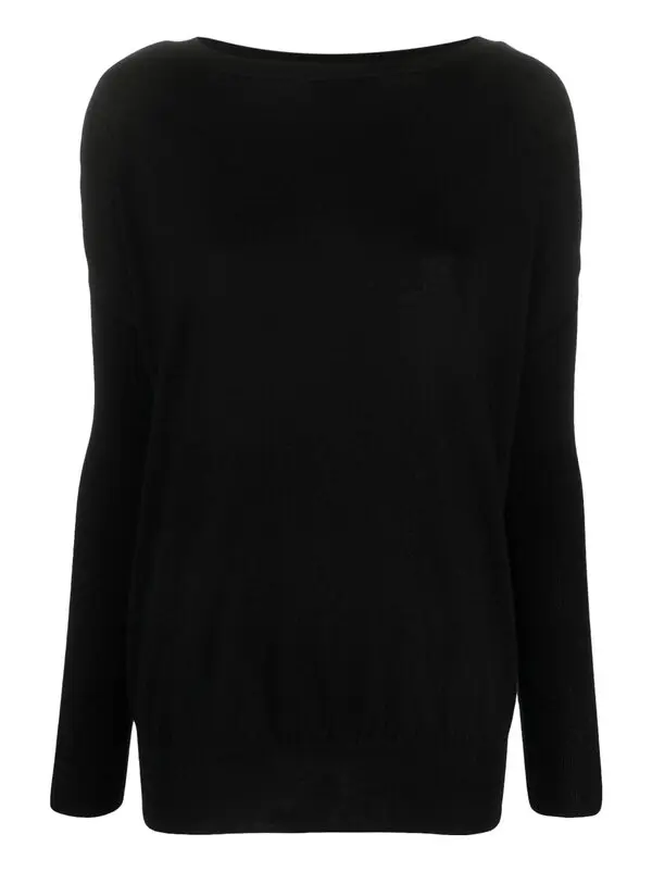 WILD CASHMERE Grace Drop-shoulder Jumper - Black