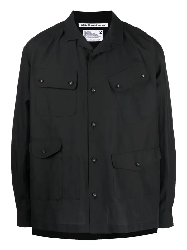 WHITE MOUNTAINEERING Multi-pocket Shirt Jacket - Black