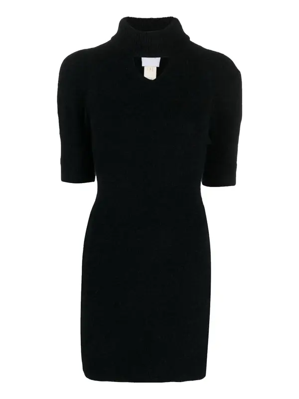 Patou Alpaca-blend Minidress - Black