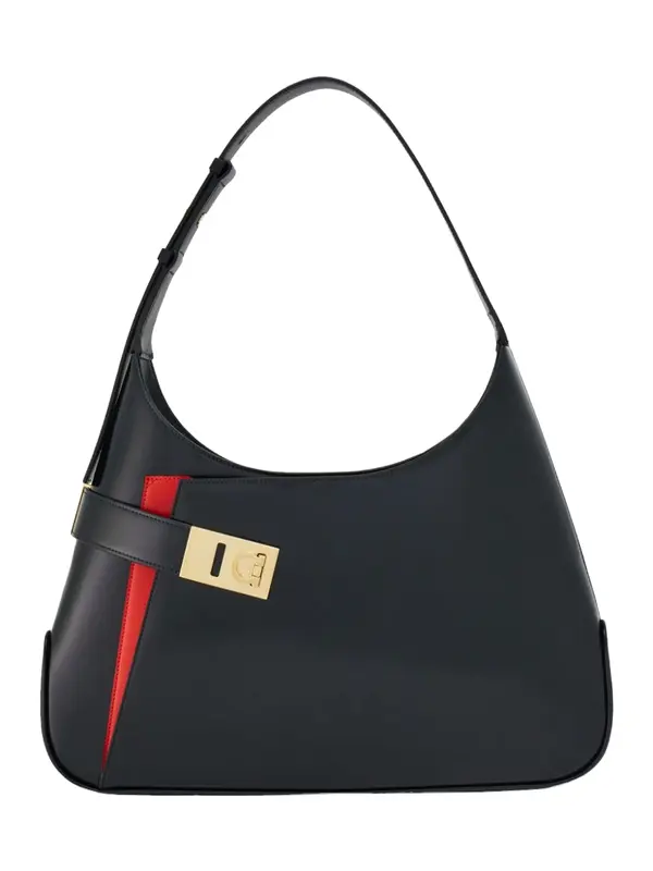 FERRAGAMO Hobo Shoulder Bag - Black