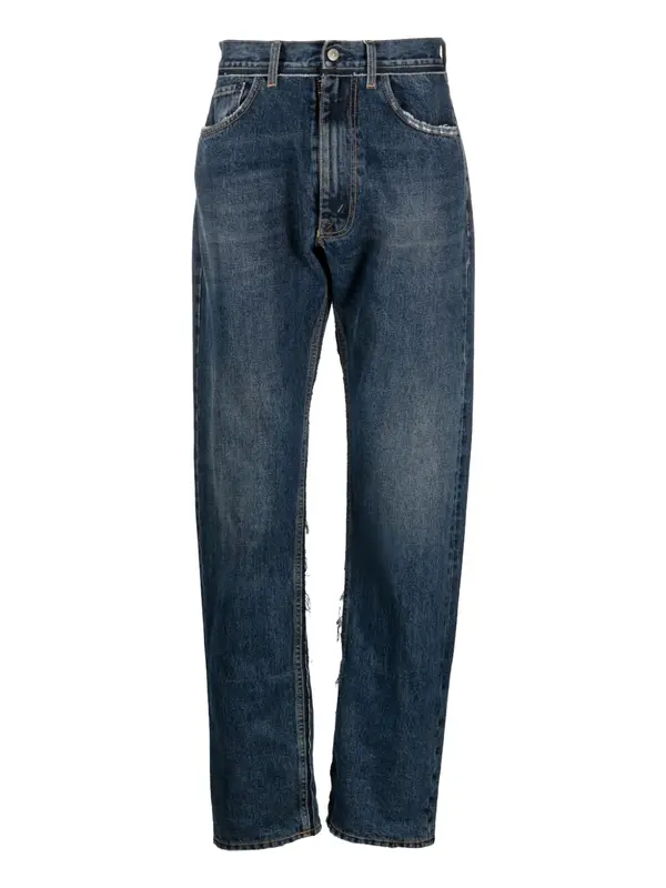 MAISON MARGIELA X Pendleton Yoke-detail Tapered Jeans - Blue