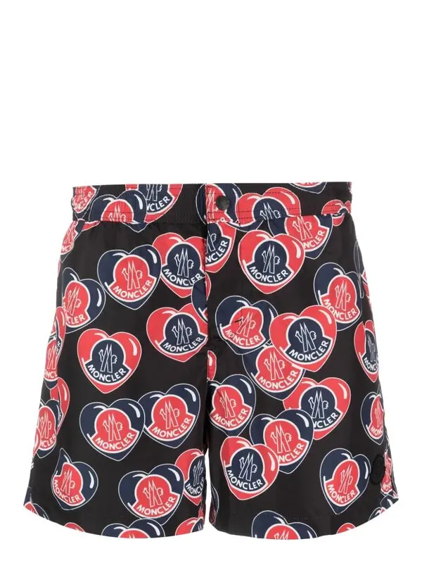 Moncler Logo-print Swim Shorts - Black