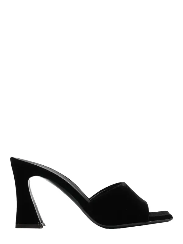 GIUSEPPE ZANOTTI Solhene 90mm Velvet-effect Sandals - Black