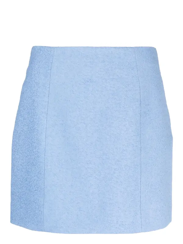 Patou Linen-blend Miniskirt - Blue