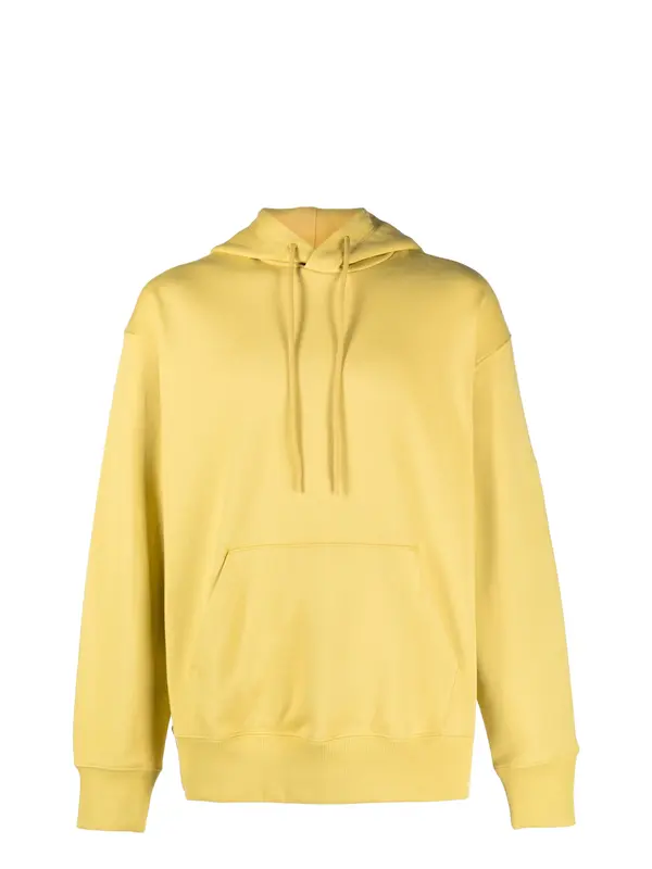 Y3 Logo-print Organic-cotton Hoodie - Yellow