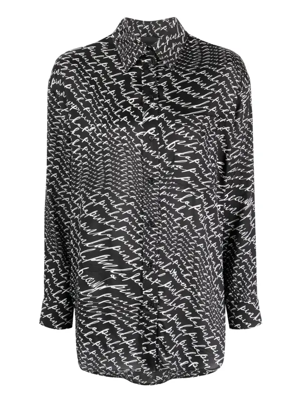 Pinko Logo-print Shirt - Black