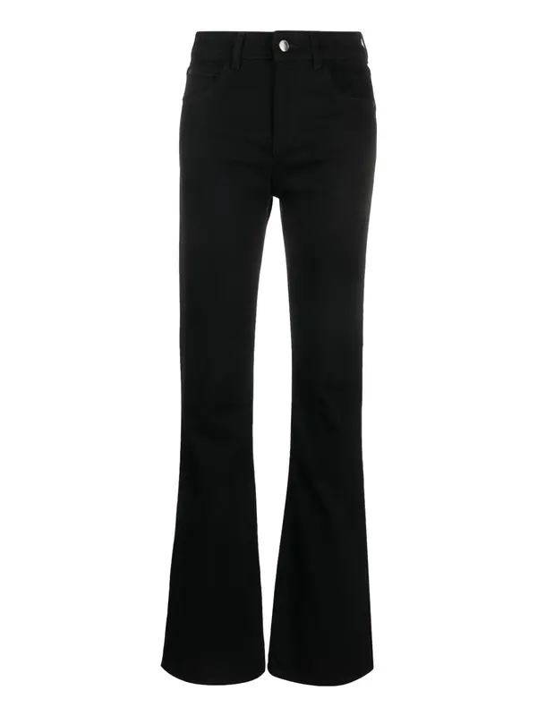 Emporio Armani High-rise Flared Jeans - Black
