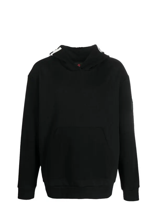Peuterey Cotton Logo Hoodie - Black