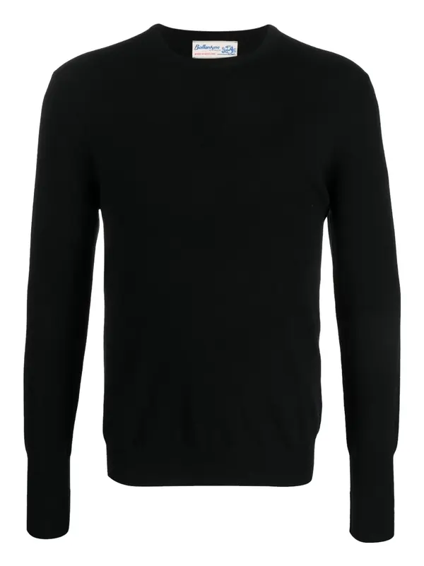 BALLANTYNE Long-sleeved Cashmere Jumper - Black