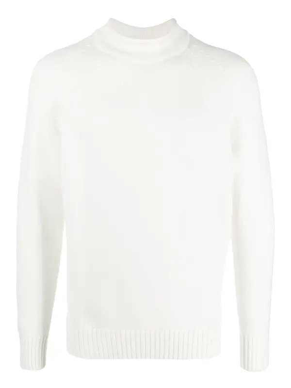 ZANONE Mock-neck Fine-knit Jumper - White
