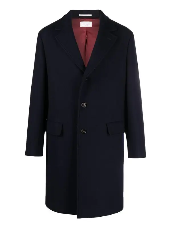 Brunello Cucinelli Single-breasted Wool-cashmere Coat - Blue