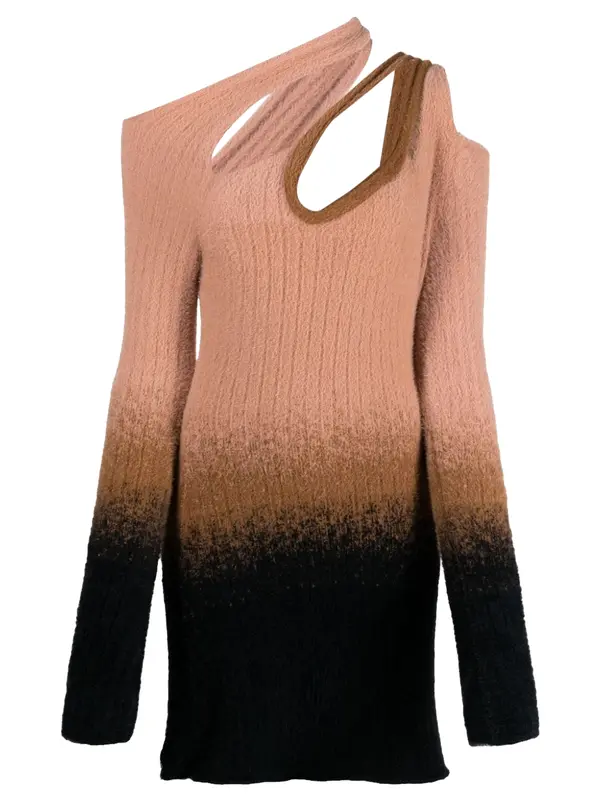 Ottolinger Gradient-effect Knitted Mini Dress - Pink