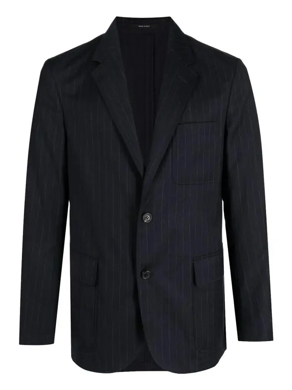 Dunhill Pinstripe Single-breasted Blazer - Blue