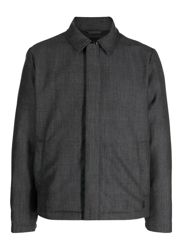 Dunhill Plaid Check Pattern Shirt Jacket - Grey