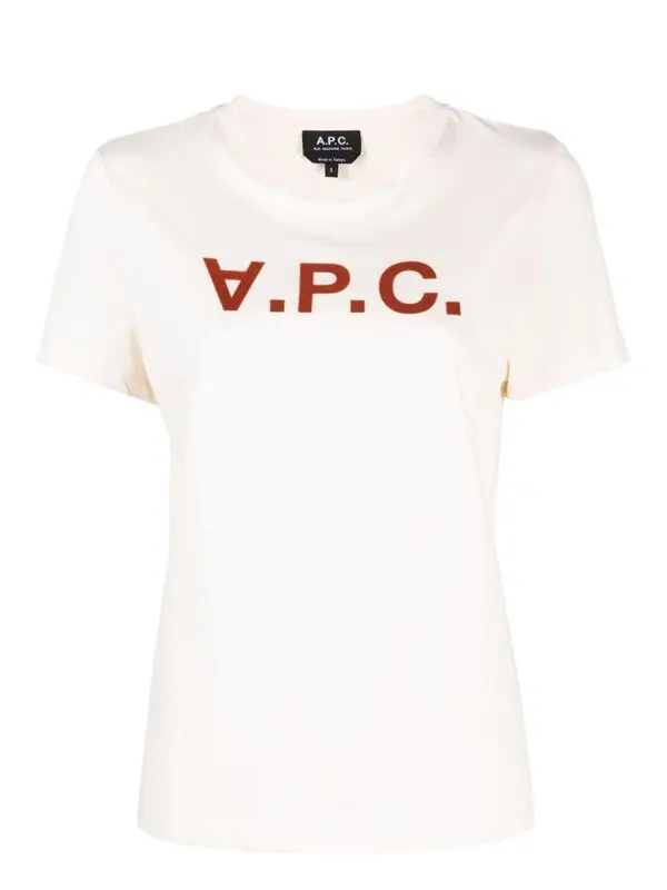 A.p.c. Logo-print T-shirt - Neutrals