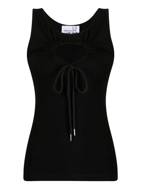 Natasha Zinko Heart Cut-out Sleeveless Top - Black