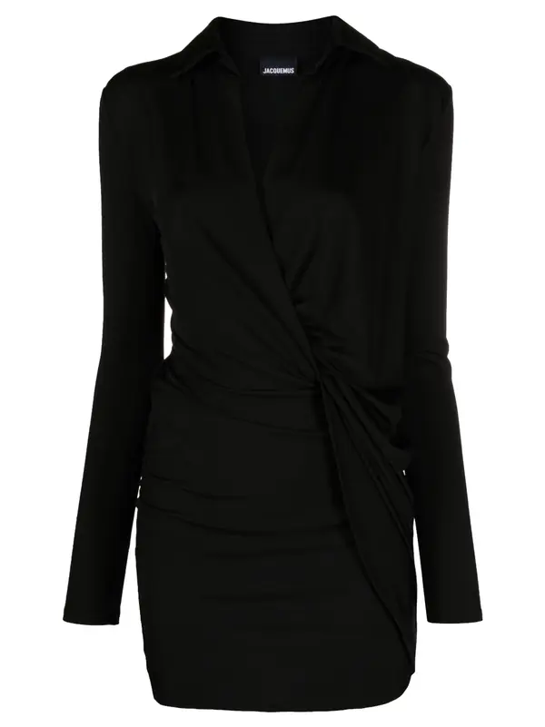 Jacquemus La Robe Bahia Jersey Minidress - Black