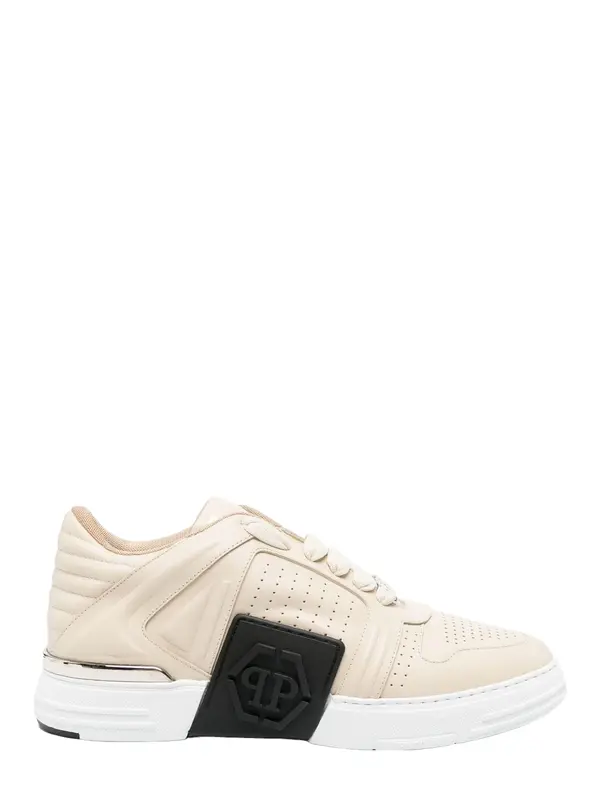 Philipp Plein Low-top Leather Sneakers - Neutrals