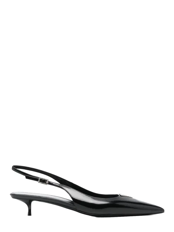 Saint Laurent Cherish 30mm Rhinestone-embellished Pumps - Black