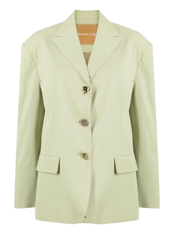 REJINA PYO Enzo Single-breasted Blazer - Green