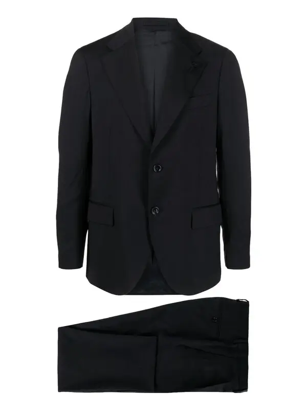 LARDINI Single-breasted Wool Suit Set - Blue