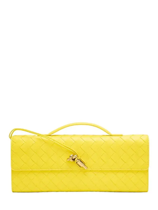 Bottega Veneta Andiamo Top Handle Clutch - Sulfur