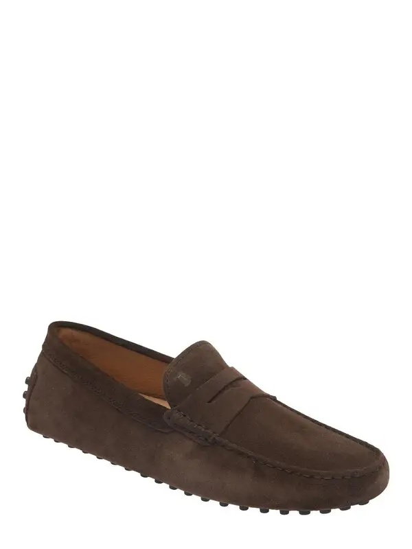 TOD'S Gommino Suede Driving Loafer - Testa Moro