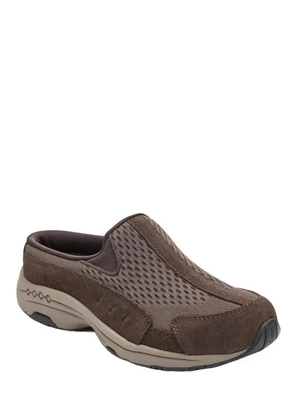 Easy Spirit Traveltime Clog Sneaker - Dark Brown