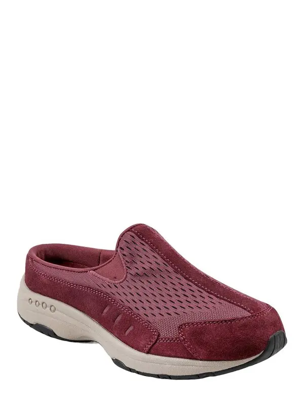 Easy Spirit Traveltime Clog Sneaker - Dark Red