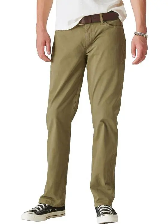 Lucky Brand 333 Straight Fit Stretch Cotton Pants - Sage Shadow
