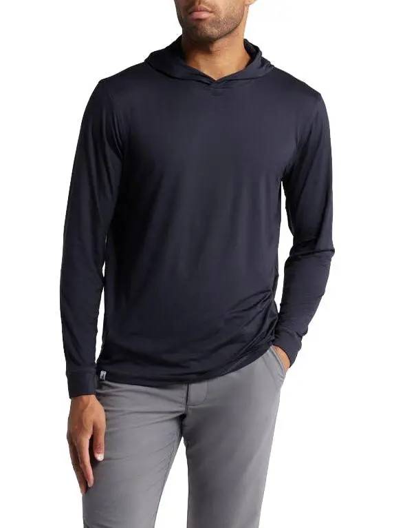 Johnnie-o Talon Prep-formance Long Sleeve Hooded T-shirt - Black