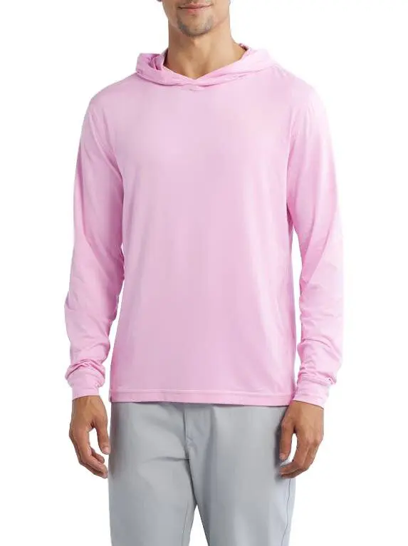 Johnnie-o Talon Prep-formance Long Sleeve Hooded T-shirt - Porto Pink