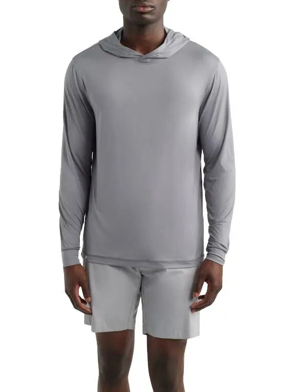 Johnnie-o Talon Prep-formance Long Sleeve Hooded T-shirt - Thunder