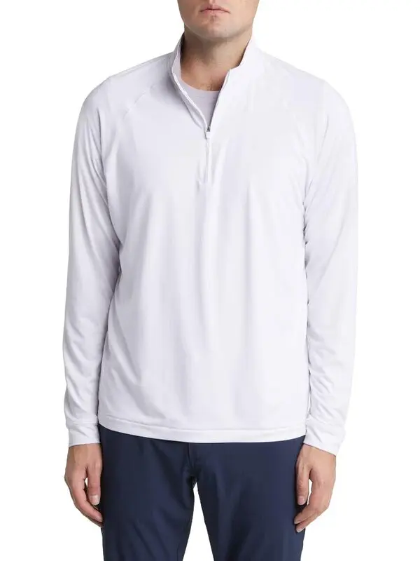 Johnnie-o Freeborne Prep-formance Quarter Zip Pullover - White