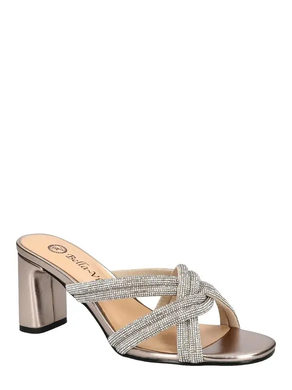 BELLA VITA Carmen Crystal Sandals - Gold