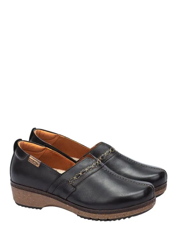 Pikolinos Granada Leather Clog - Black