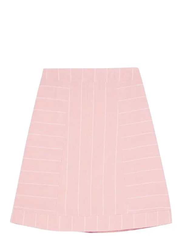 Sindiso Khumalo Deidre Striped Cotton Oxford Mini Skirt - Pink