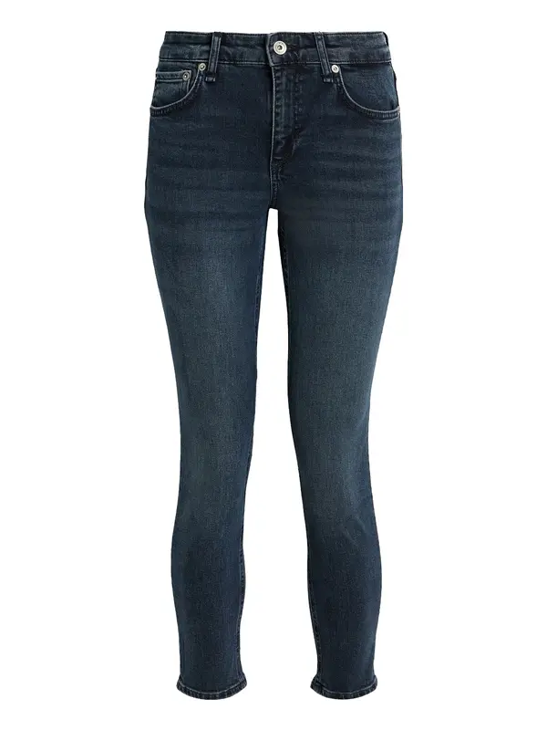 Rag & Bone Cate Faded Mid-rise Skinny Jeans - Dark Denim