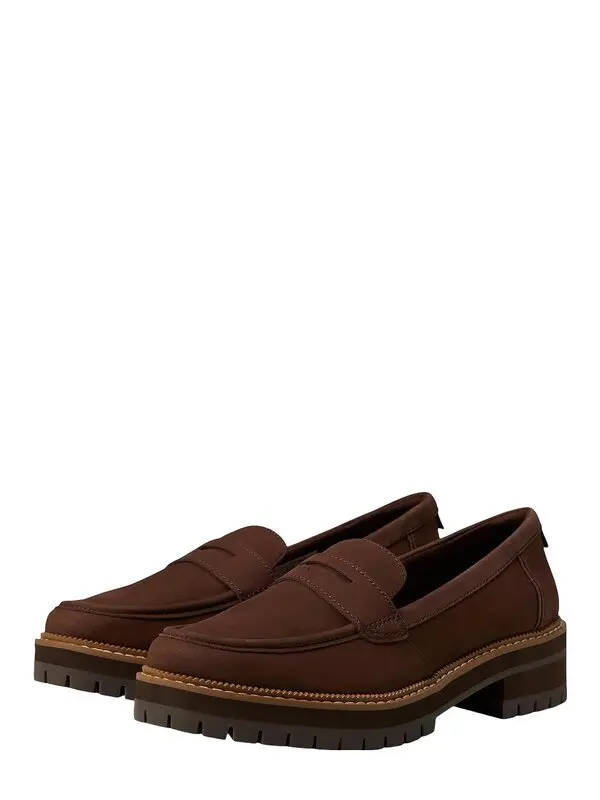 Toms Cara Loafers With Platform Stacked Heel - Brown