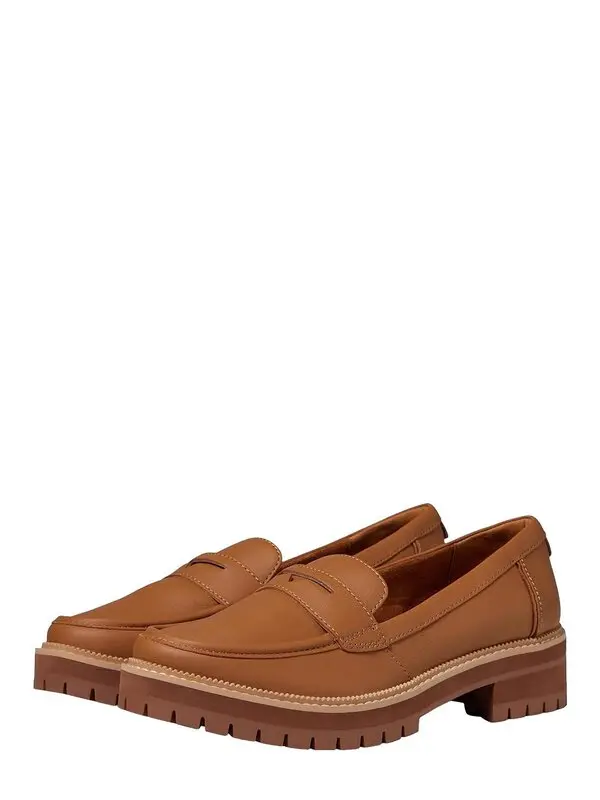 Toms Cara Loafers With Platform Stacked Heel - Tan