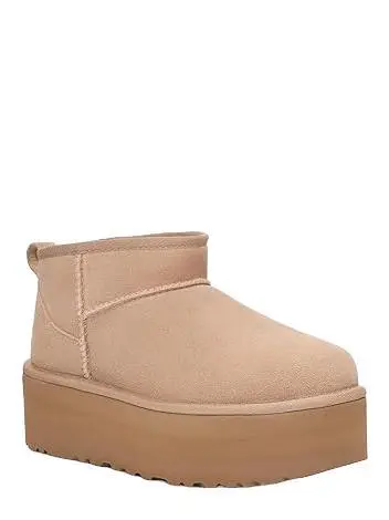 UGG Classic Ultra Mini Platform Boots - Bone