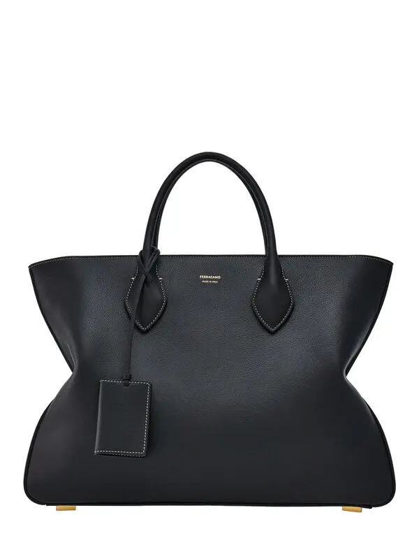 FERRAGAMO Star-shaped Tote Bag - Black