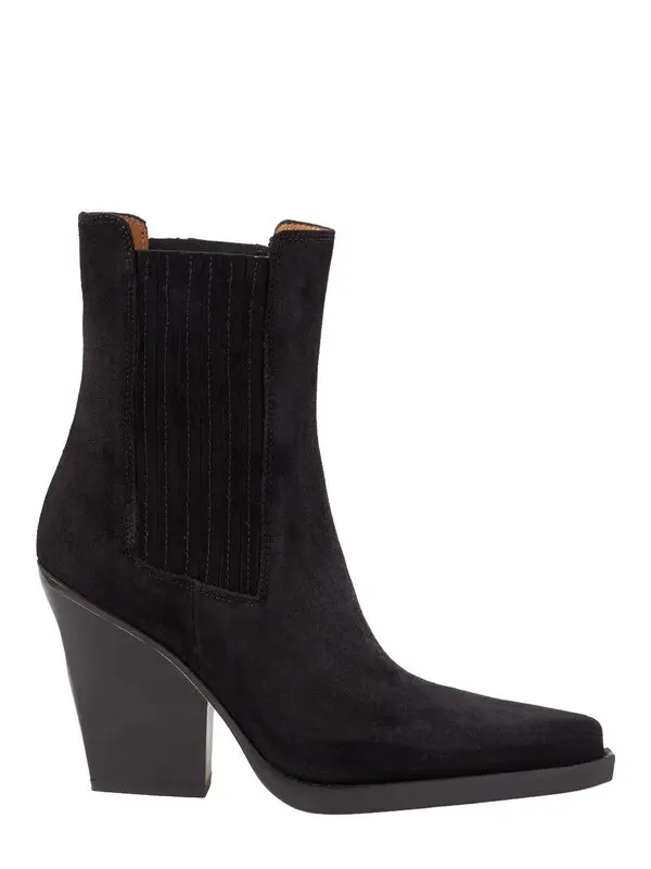 Paris Texas Dallas Suede Ankle Boots - Black