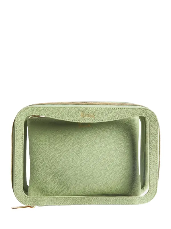 Harrods Transparent Oxford Cosmetic Bag - Green