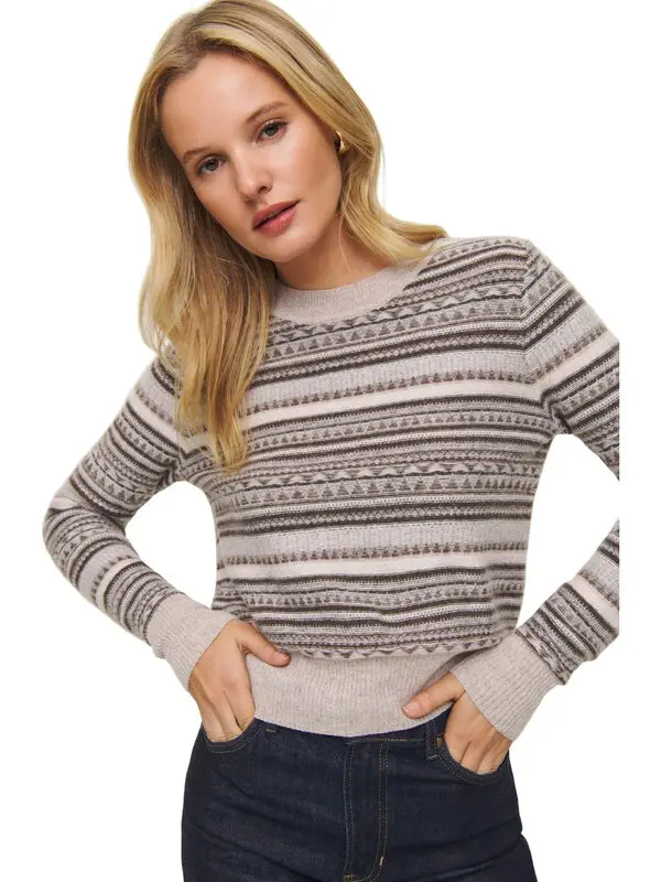 REFORMATION Dana Cashmere Crew Sweater - Ivory