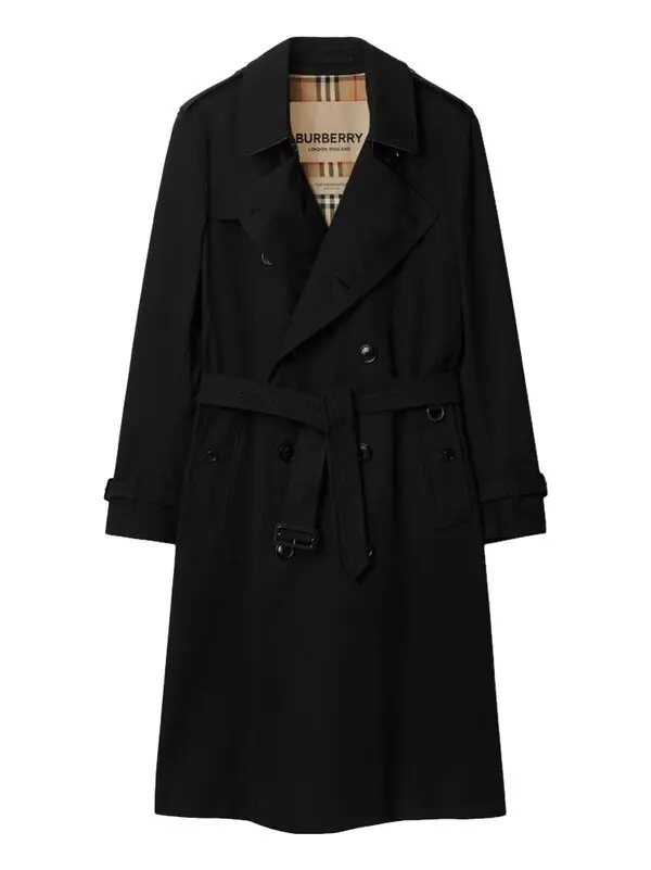 Burberry The Kensington Heritage Trench Coat - Black