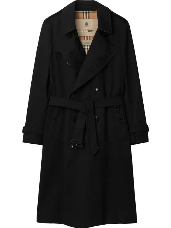 Burberry The Kensington Heritage Trench Coat - Black