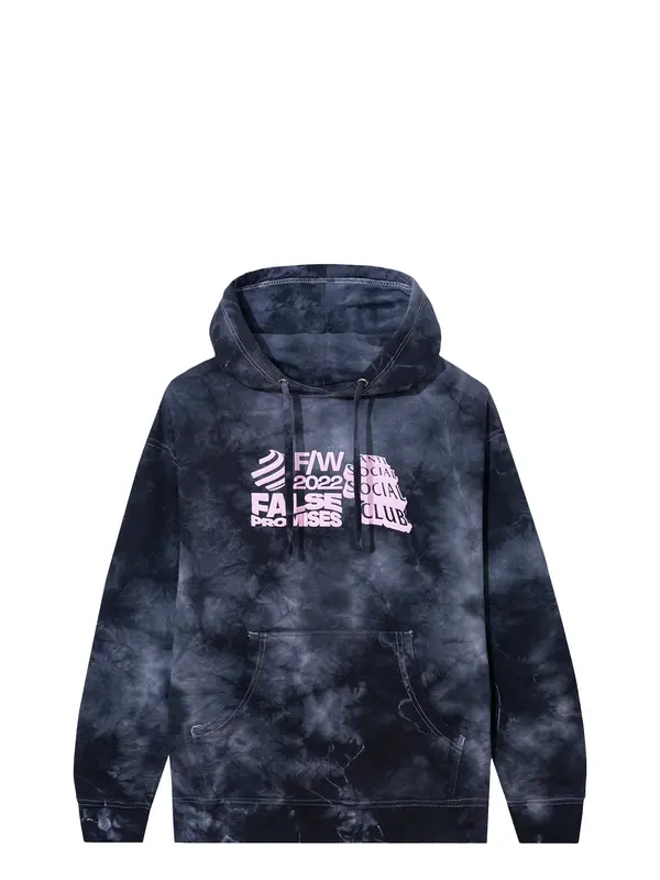 ANTI SOCIAL SOCIAL CLUB False Promises Tie Dye Hoodie - Black