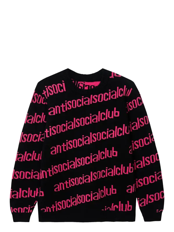 ANTI SOCIAL SOCIAL CLUB In The Loop Knit Crewneck - Black