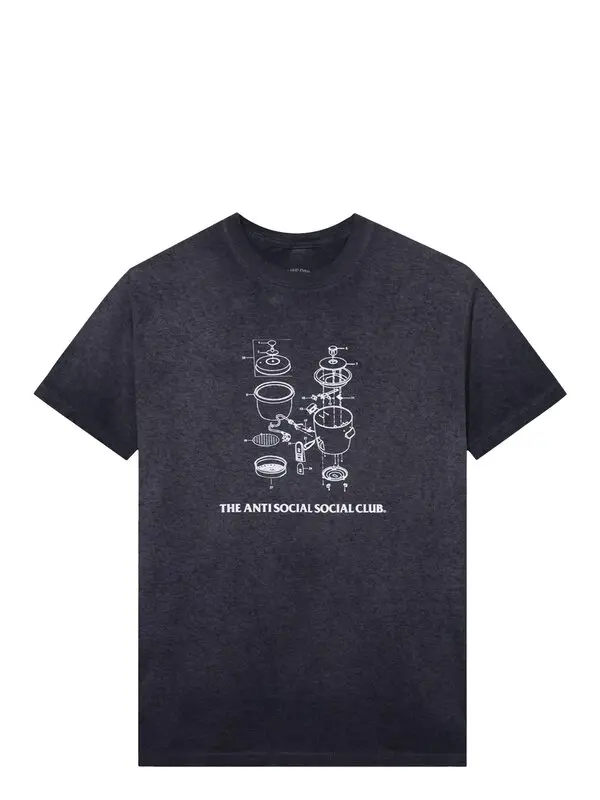 ANTI SOCIAL SOCIAL CLUB Dying On The Gram Mineral Wash Tee - Black